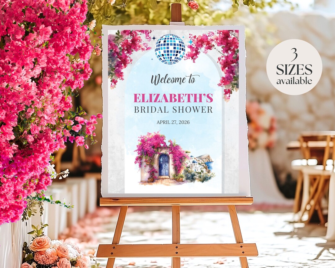 Mediterranean Welcome Sign Template, Disco Dance Welcome Sign ...