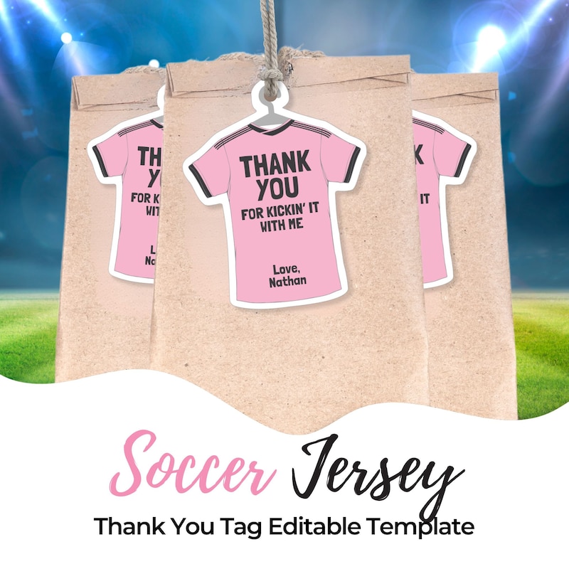Soccer Thank You Tag - Etsy