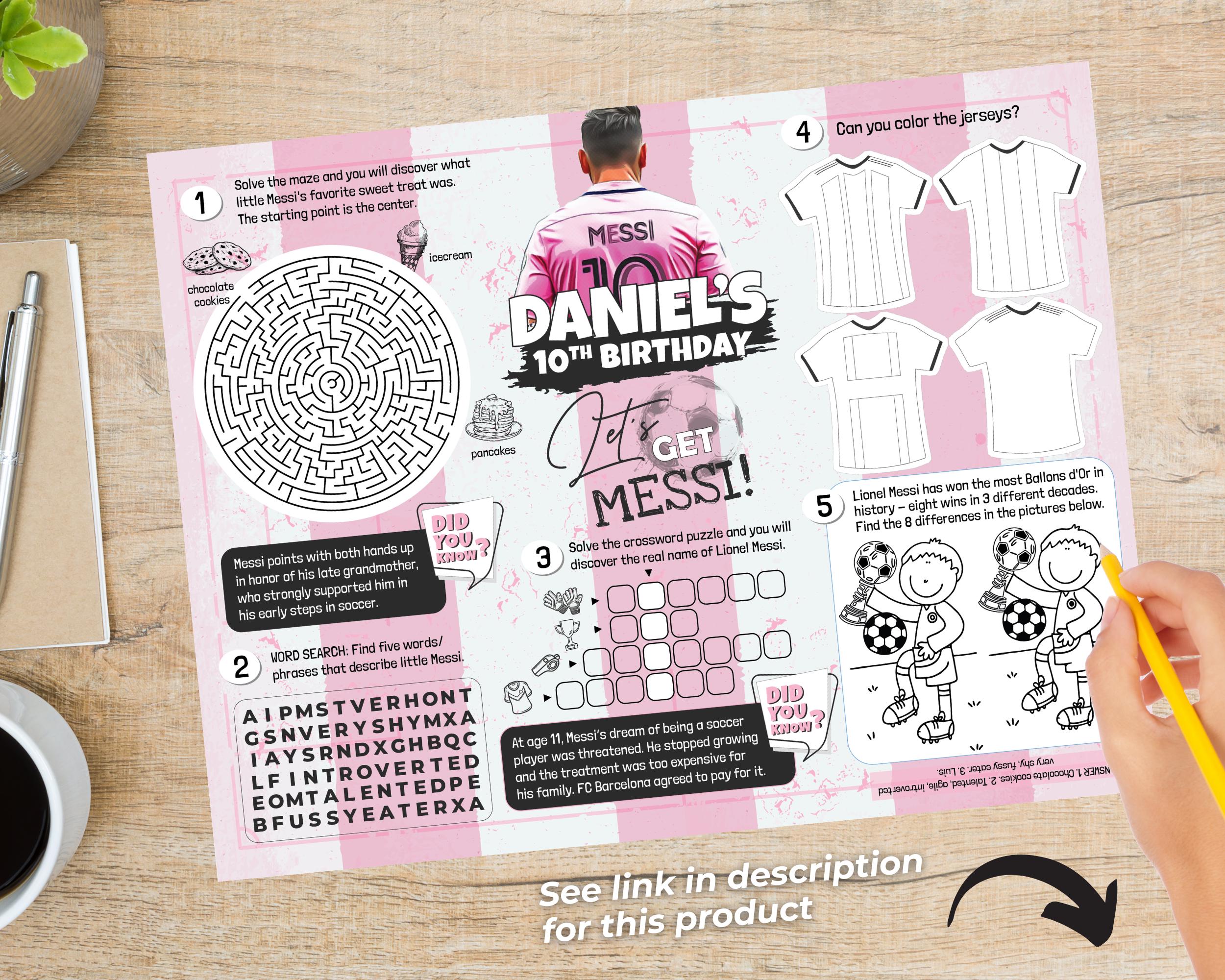 Kylian Mbappe Themed Birthday Activity Page, Kids Soccer Games Sheet ...