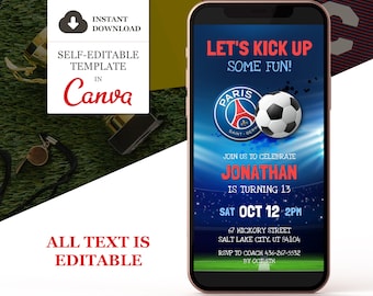 Soccer Invitation Party - Etsy