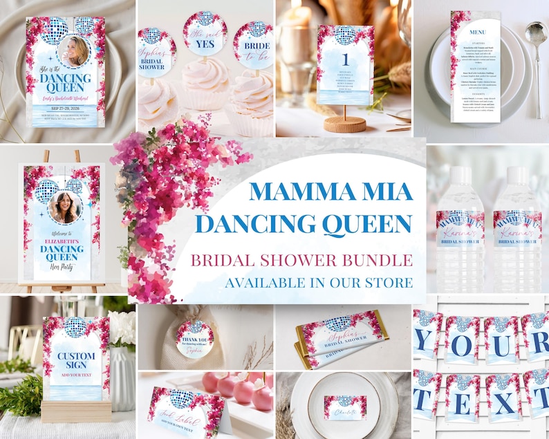 Dancing Queen Cupcake Toppers, Mamma Mia Cupcake Topper, 1970s Disco ...