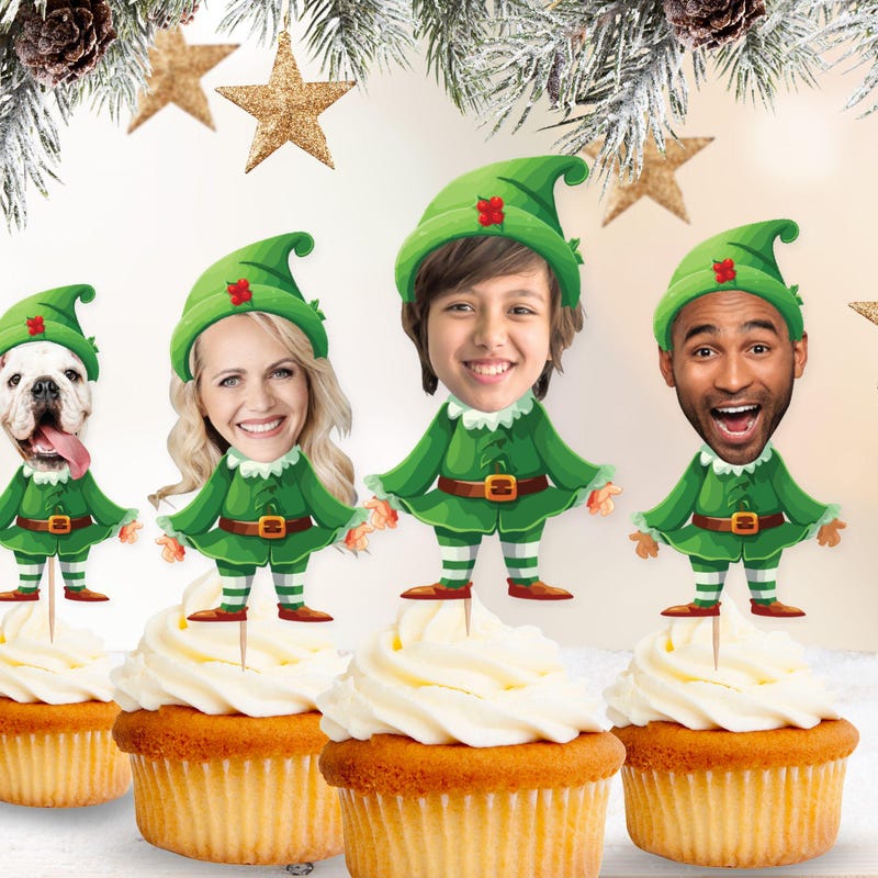 Elf Cupcake Toppers - Etsy