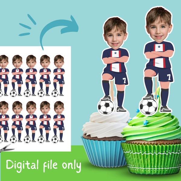 Messi Soccer Cupcake Toppers - Etsy