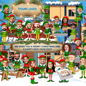 Funny Christmas Elves Corporate Greeting Video, Photos Company Holiday ...