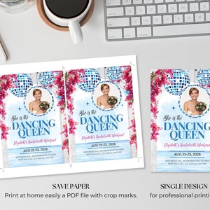 Dancing Queen Invitation Template With Photo, Mediterranean ...