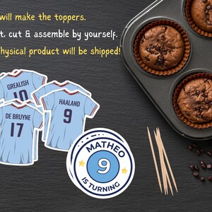 Soccer Jersey Cupcake Toppers, Soccer Birthday Cupcake Toppers, Soccer ...