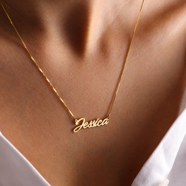 Cursive Name Necklace - Etsy