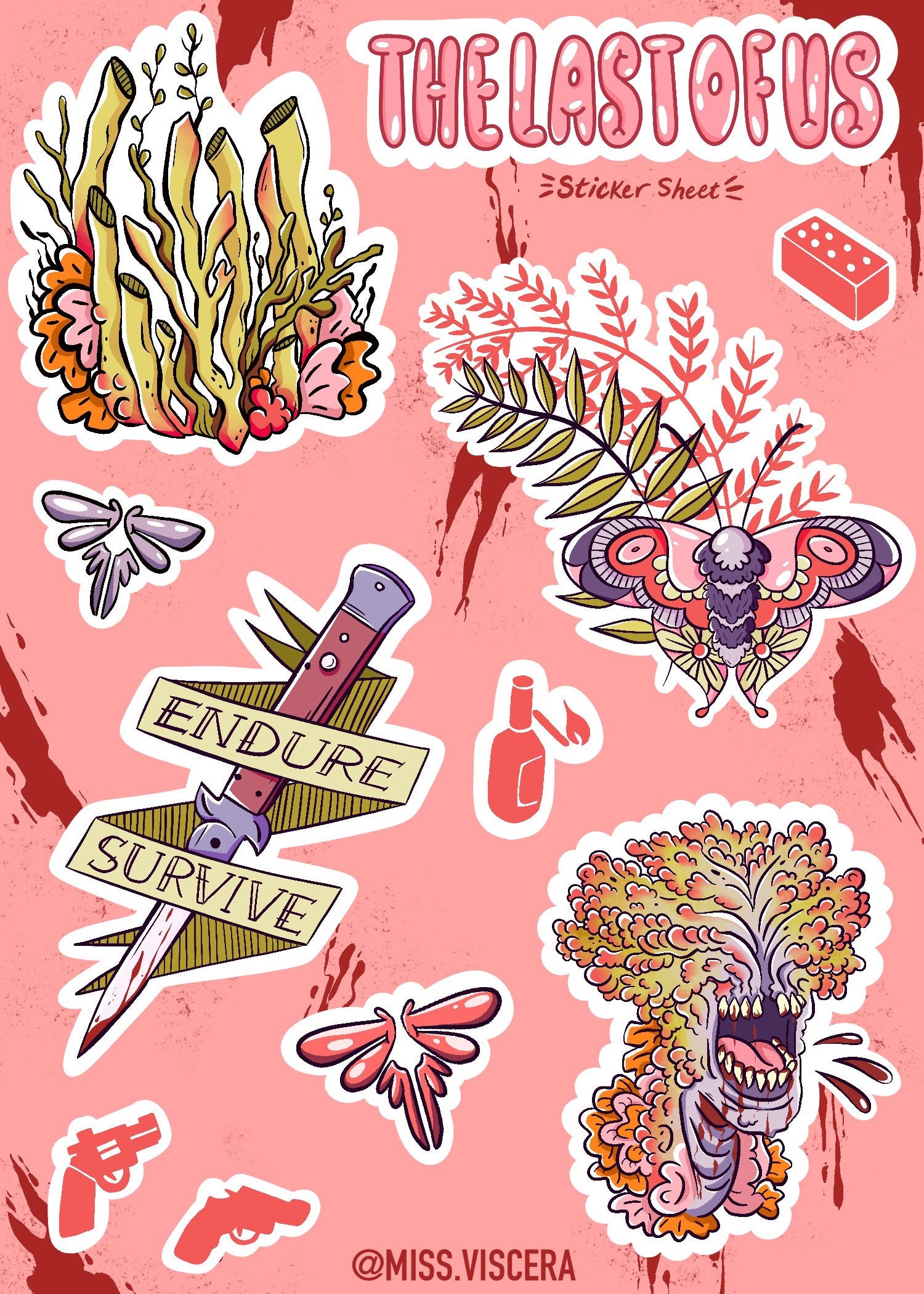 The Last of Us Sticker Sheet Durable Original Vinyl Ellie - Etsy
