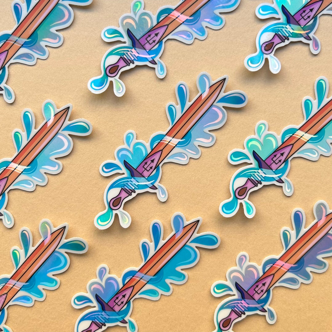 Riptide Original Holographic Vinyl Sticker, Durable Waterproof 3" Percy ...