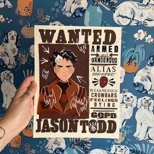 Red Hood Wanted Poster, Full 8.5x11 Jason Todd Art Print - Etsy