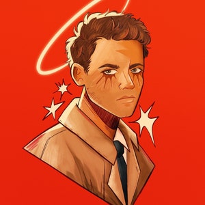 Castiel Original Matte Finish Vinyl Sticker, Durable Waterproof 3 ...