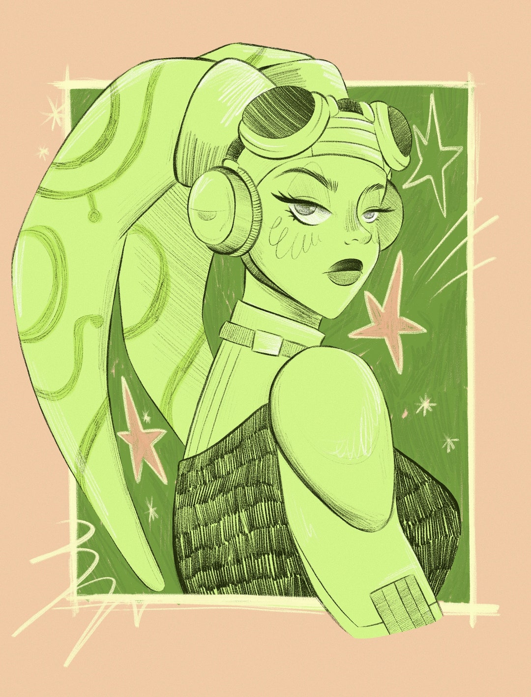 Hera Syndulla Original Art Print, Full 8.5"x11" Star Wars Print - Etsy