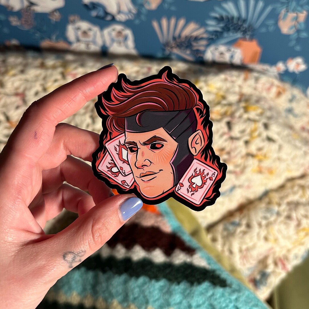 Gambit Original Vinyl Sticker, Durable Waterproof 3 X-men Sticker - Etsy