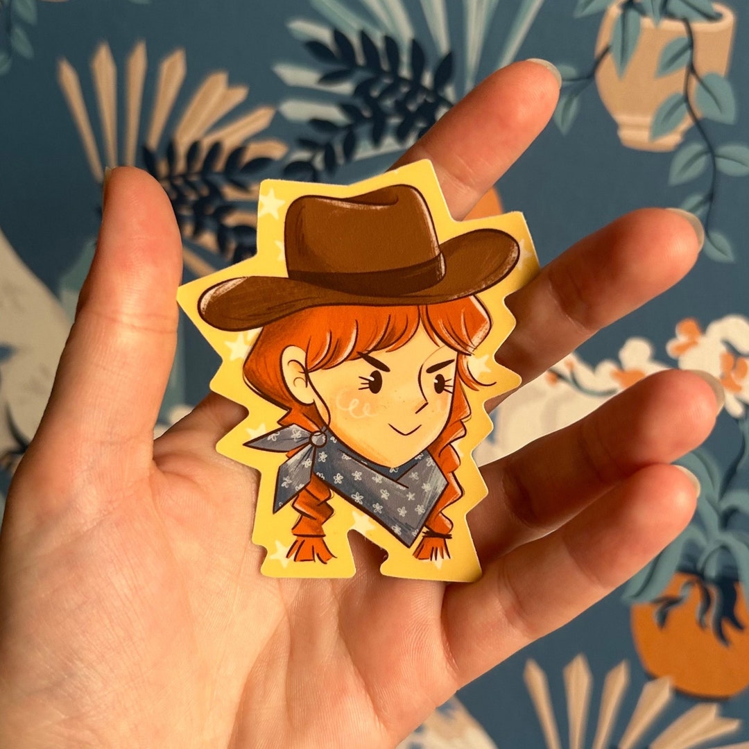 Cowgirl Original Vinyl Sticker, Durable Waterproof 4" Matte Finish ...