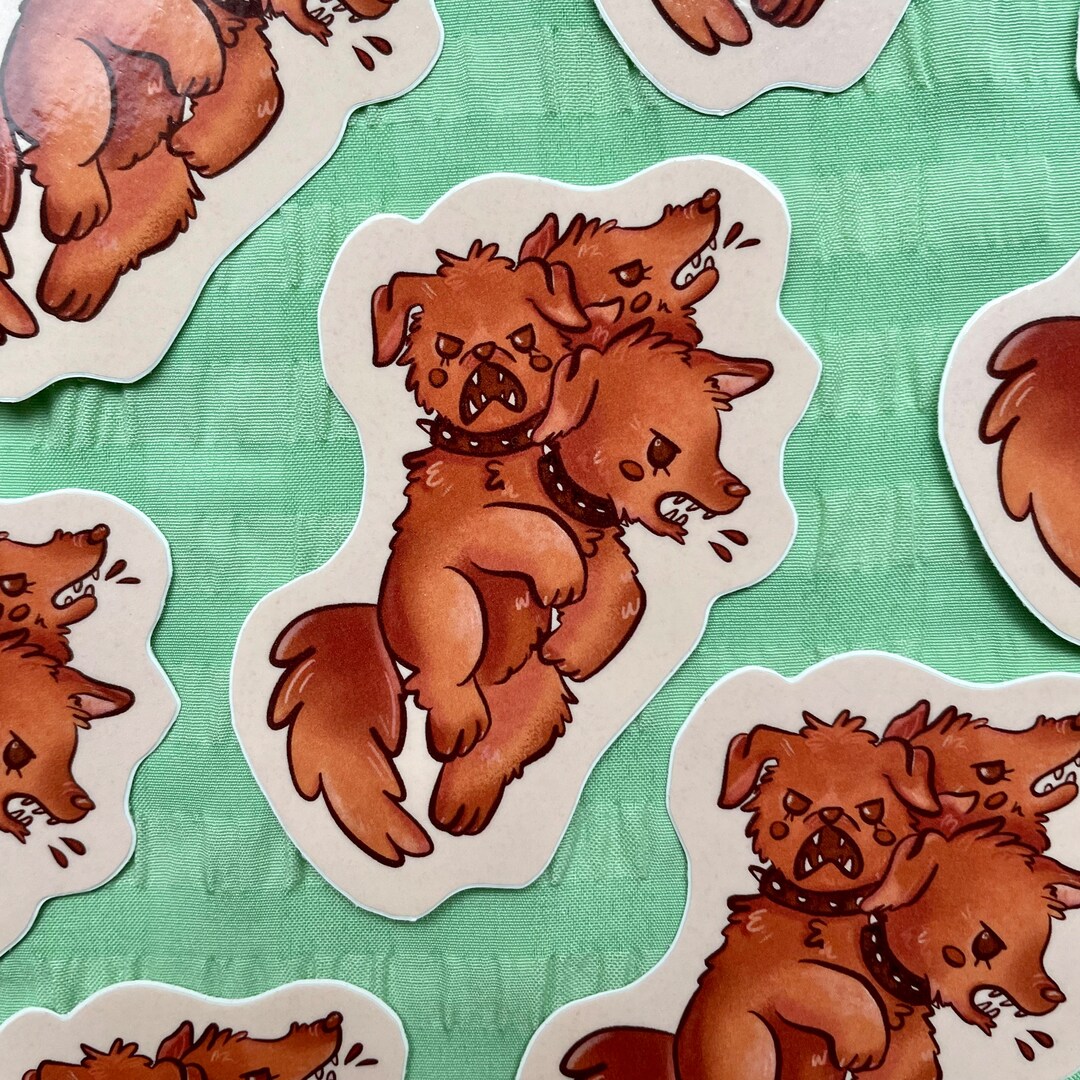 Cerberus Original Vinyl Sticker, Durable Waterproof 3 Three Headed Dog ...