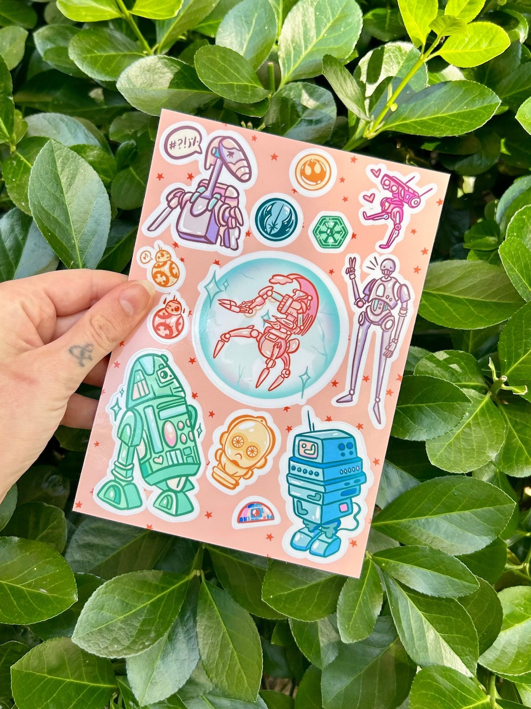 Star Wars Droids Sticker Sheet, Cute + Durable Original Vinyl Star Wars ...