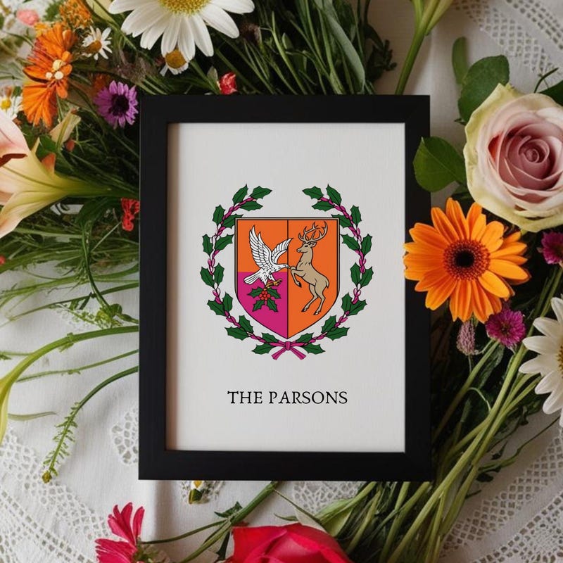 Modern Digital Family Crest - Etsy