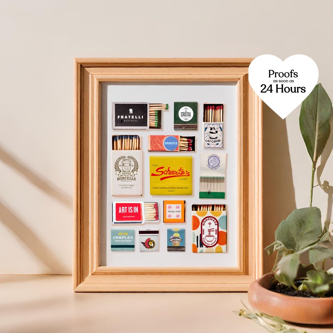 Custom Matchbook Personalized Digital Print, 100% Personalizable Set of ...