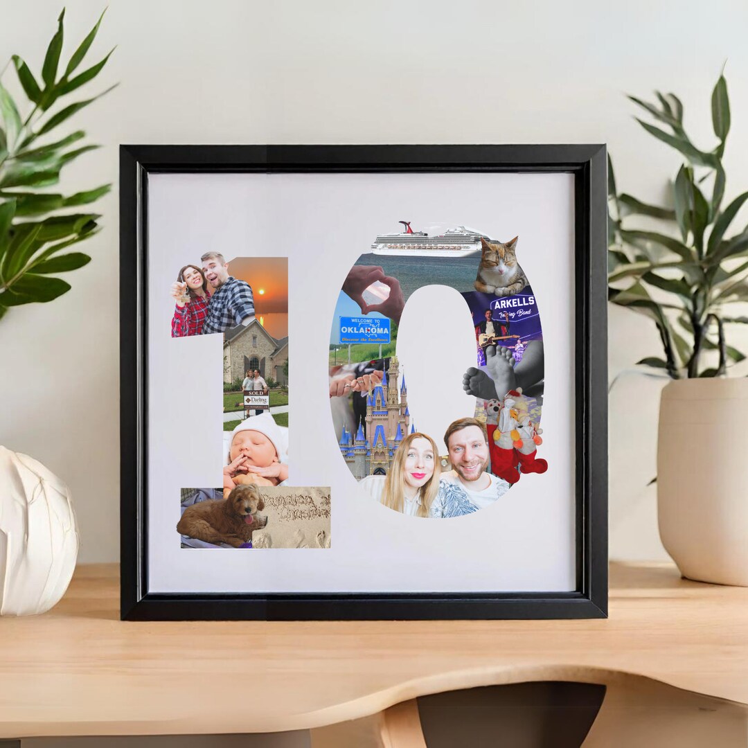 CUSTOM ANNIVERSARY Print Collage PERSONALIZED Thoughtful Digital Print ...