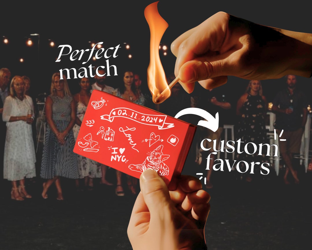 CUSTOM Matchbox Design, Matchbox Art Template, Personalized for Wedding ...