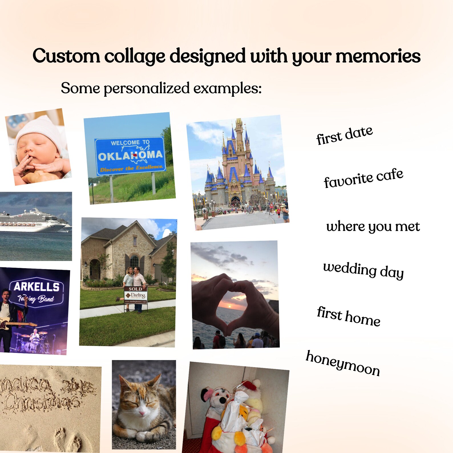 Custom Memory Collage PERSONALIZED Thoughtful Digital Print | Unique ...