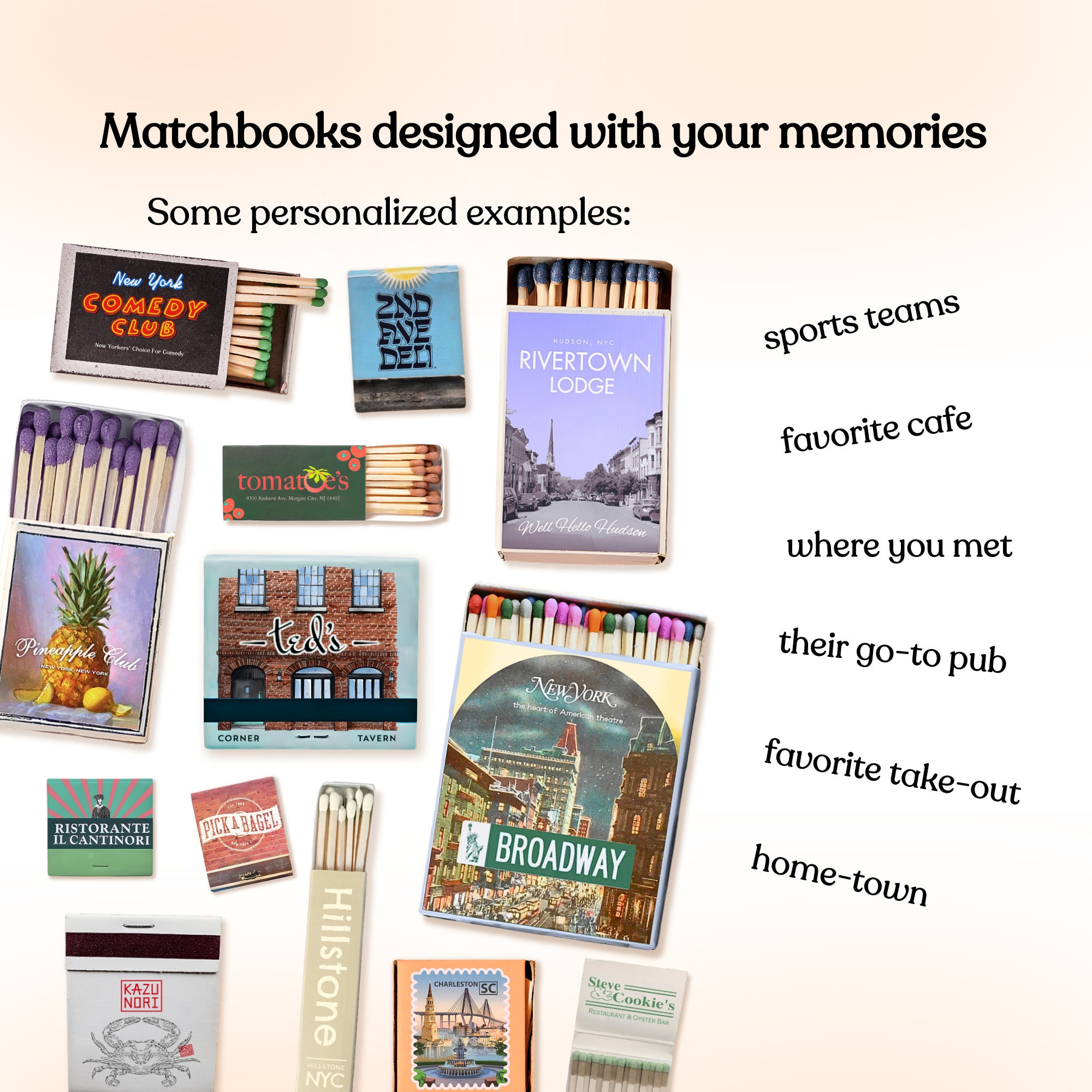 Personalized Nostalgia Gift Custom Matchbook Art Custom Thoughtful ...