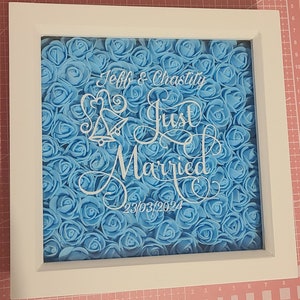 Just Married Frame. Keepsake Frame. Save the Date. Personalised Gift ...