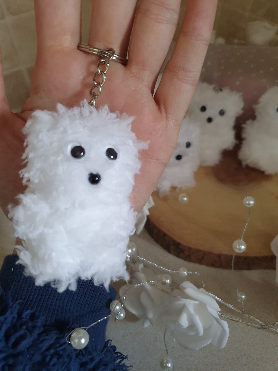 Bichon Frise Keychain: Pocket Pal Dog Keyring - Etsy