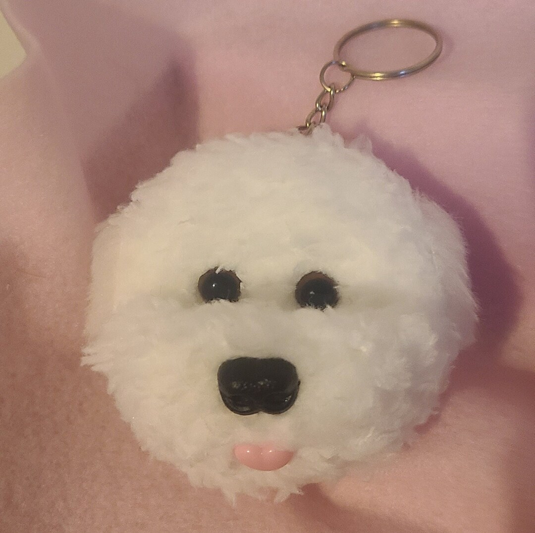 Little White Dog. White Dog Keychain. Bichon Frise. Havanese. Keychains ...