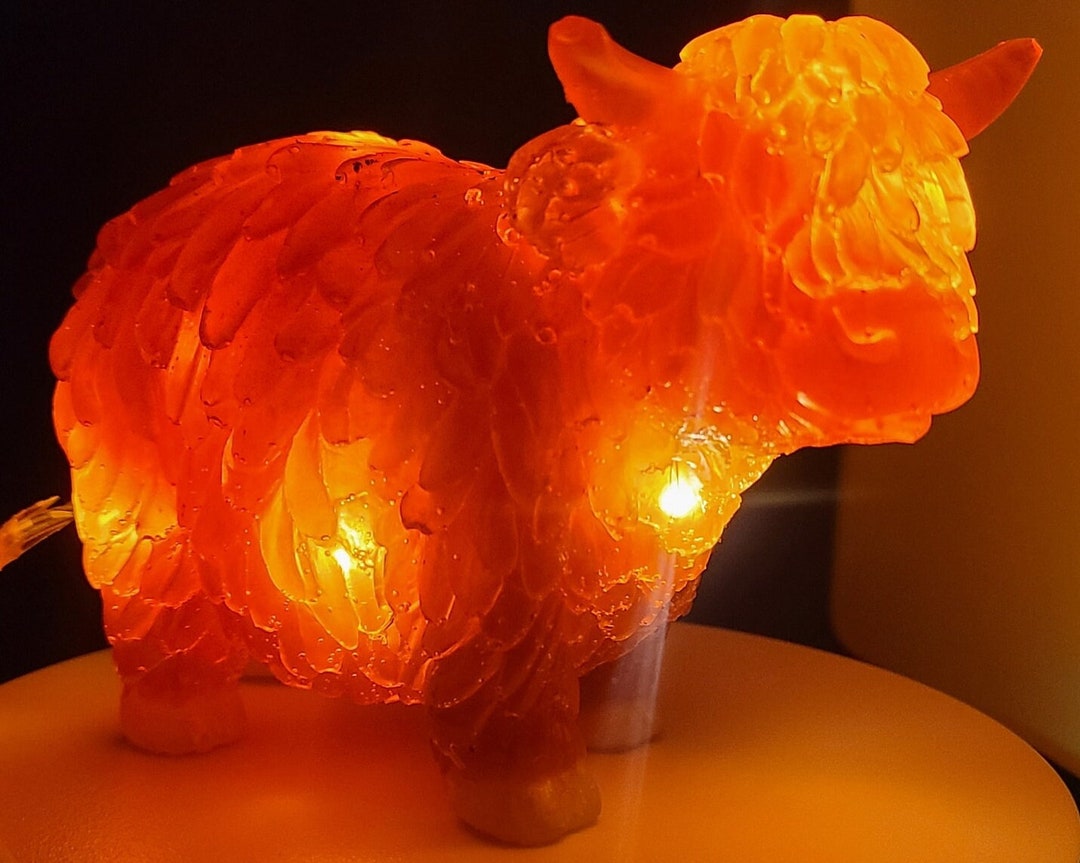 Highland Cow Night Light. Highland Cow Ornament. Cow Lamp. Cow Lover ...