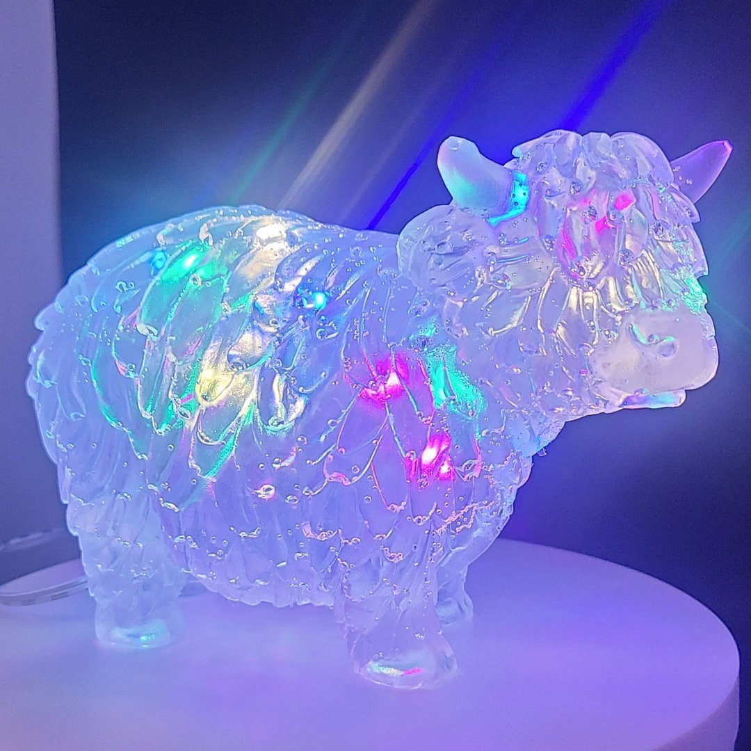 Highland Cow Night Light. Highland Cow Ornament. Cow Lamp. Cow Lover ...