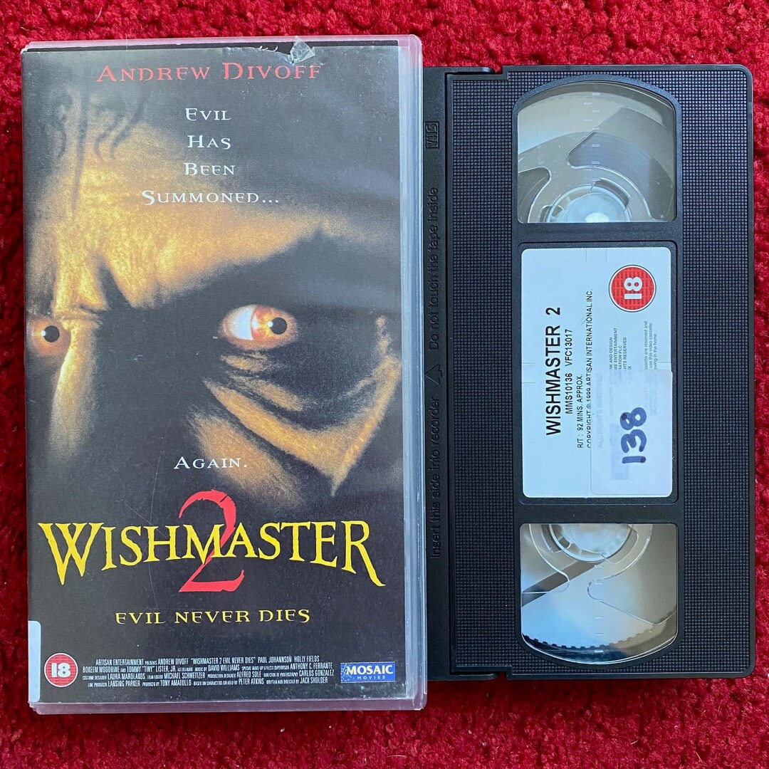 Wishmaster 2: Evil Never Dies Vhs Video 1999 Mms10136 - Etsy