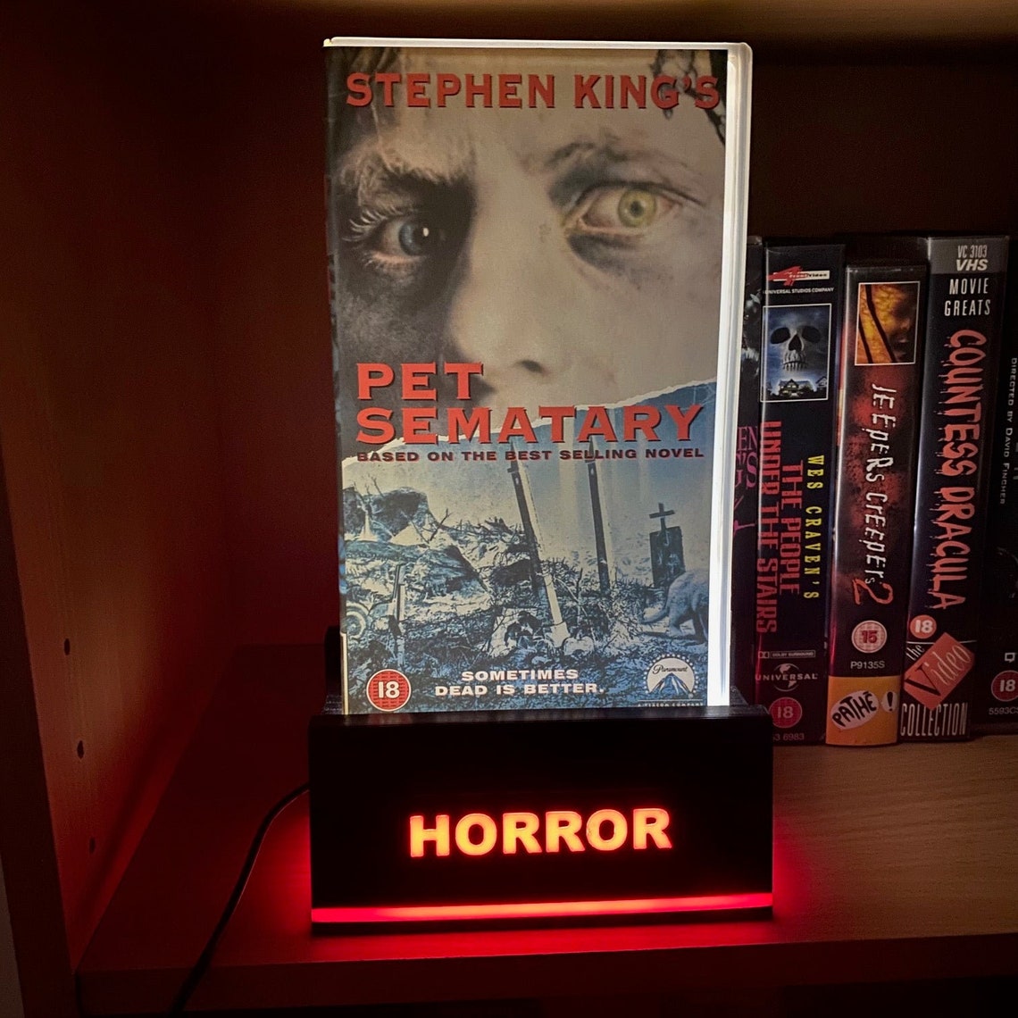 Horror VHS Video LED Light Stand Sign / Horror Video / Video Stand ...