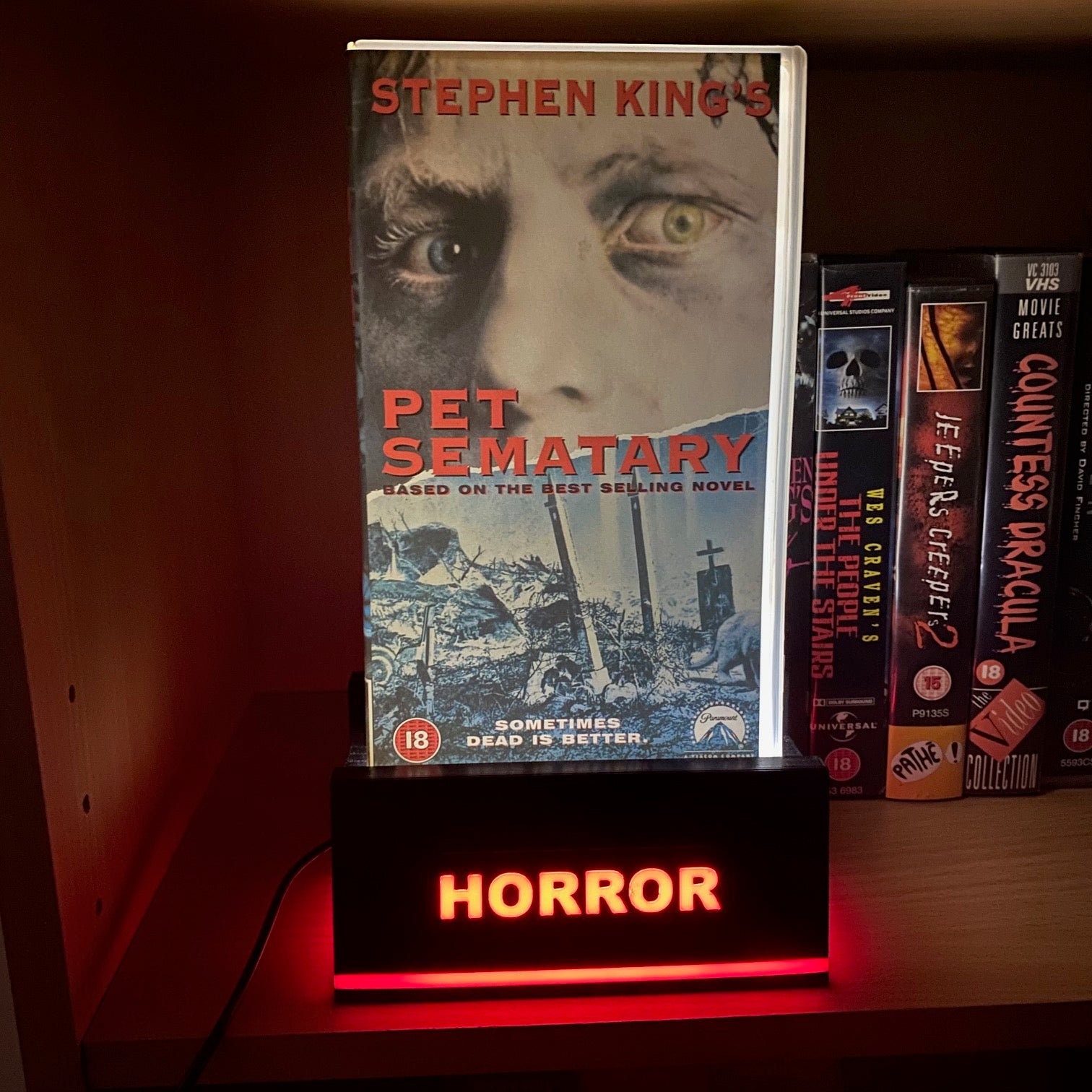 Horror VHS Video LED Light Stand Sign / Horror Video / Video Stand ...