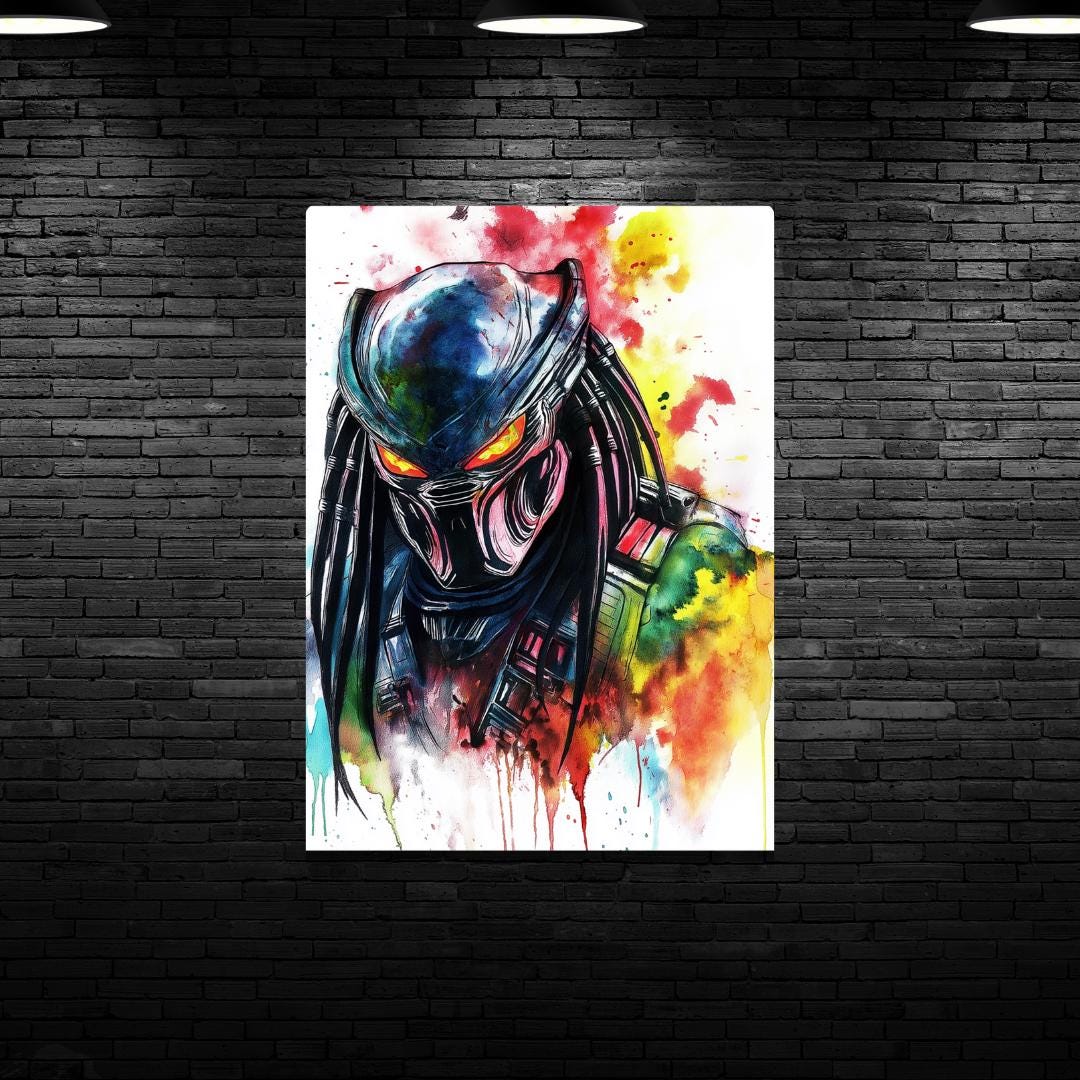 Predator / Horror Icons Water Colour / Horror Art / Wall Art / Home ...
