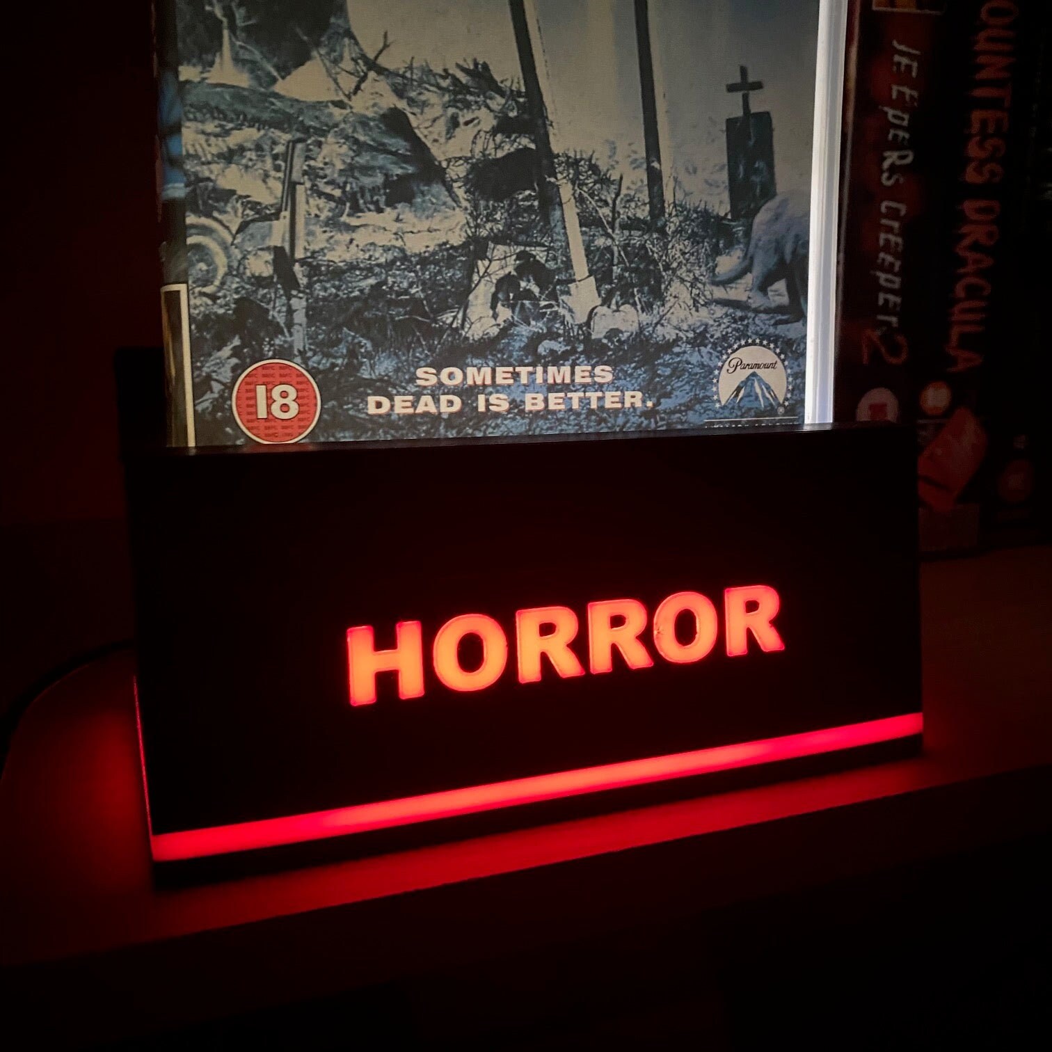 Horror VHS Video LED Light Stand Sign / Horror Video / Video Stand ...