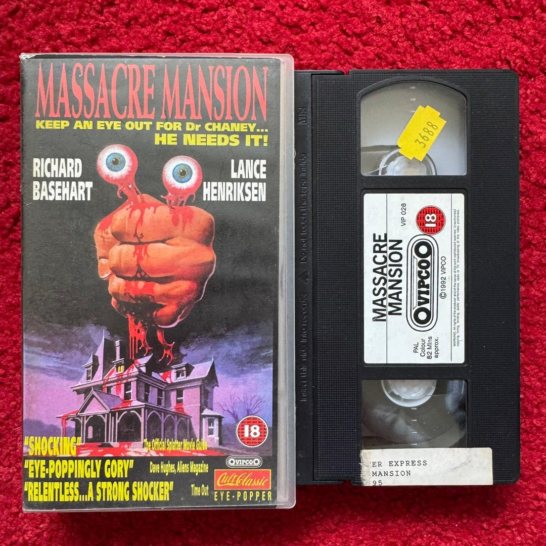 Massacre Mansion VHS Video 1981 Vip026 / Horror Video Tape / Horror ...