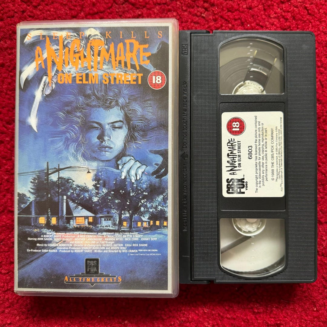 A Nightmare on Elm Street VHS Video 1984 6803 / Horror Video Tape ...