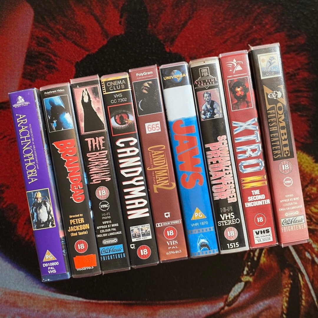 Zombies & Creature Feature Horror Videos / Braindead / Candyman / Jaws ...