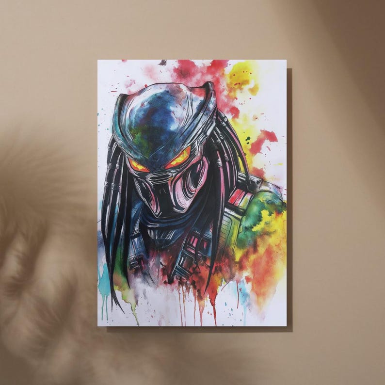 Predator / Horror Icons Water Colour / Horror Art / Wall Art / Home ...