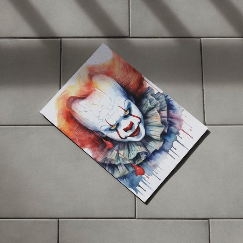 Pennywise / Horror Icons Water Colour / Horror Art / Wall Art / Home ...