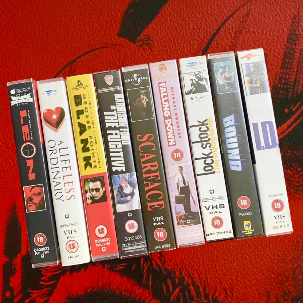 Crime VHS Videos / Leon/ Scarface / Falling Down / Lock Stock / Grosse ...