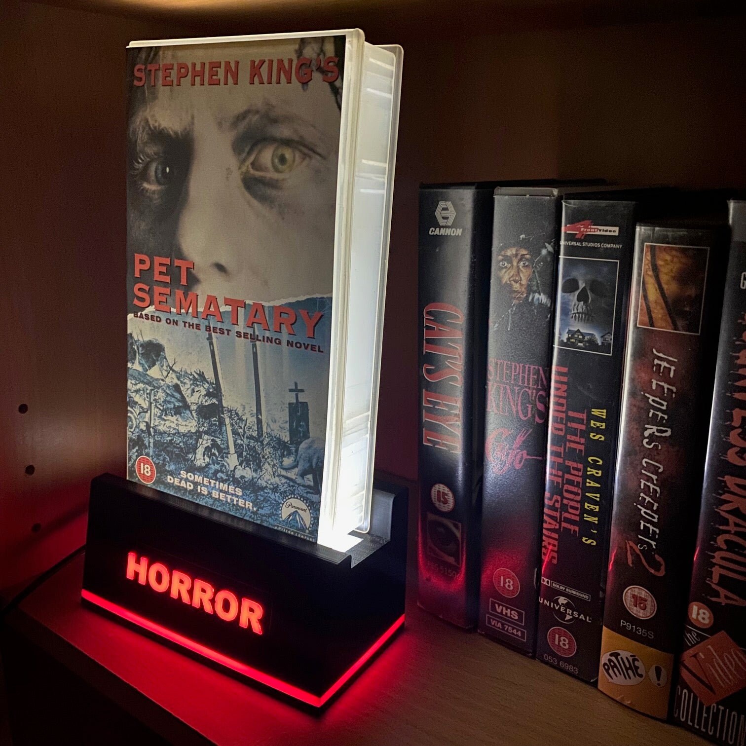 Horror VHS Video LED Light Stand Sign / Horror Video / Video Stand ...