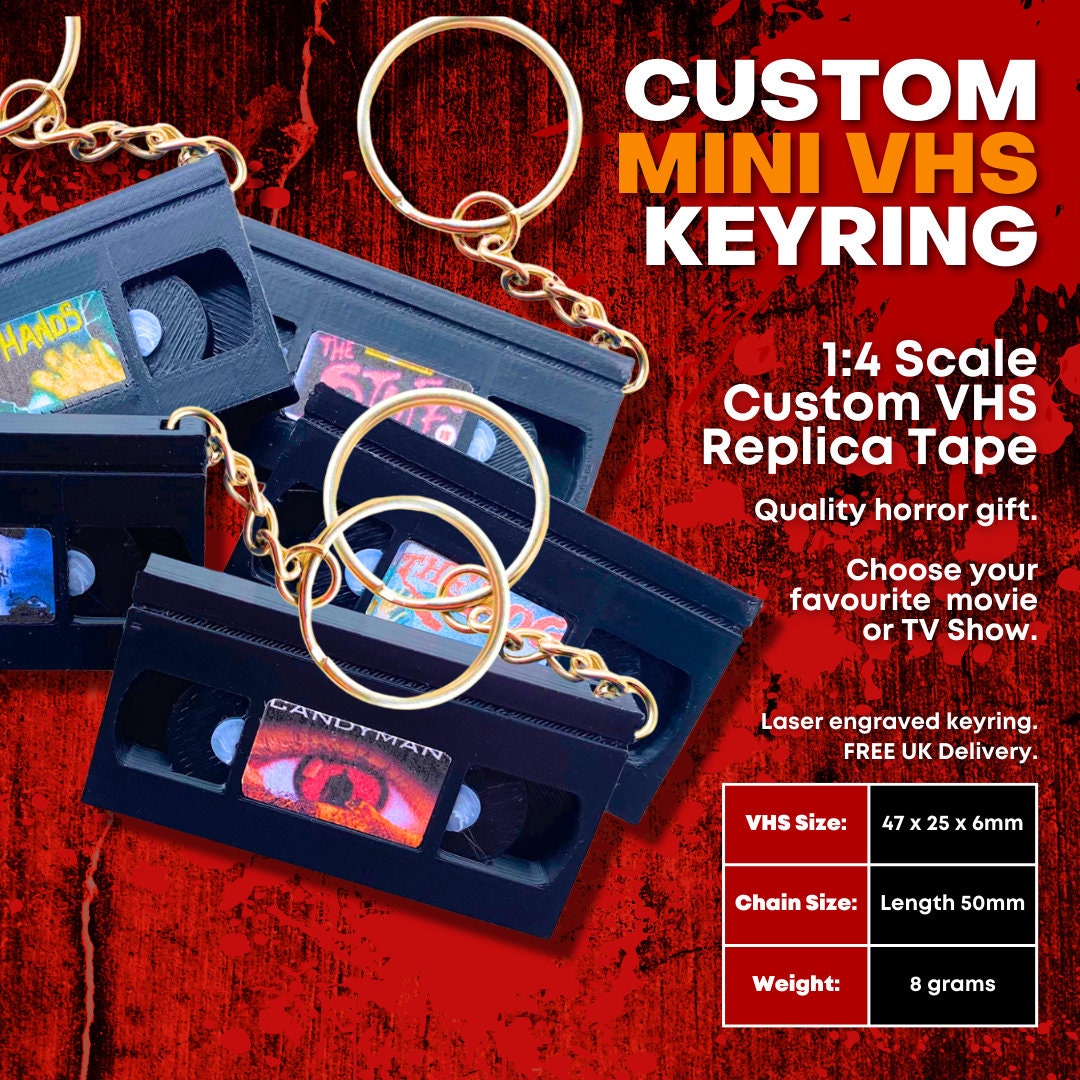 Custom Mini Horror VHS Keyring / Horror VHS Keyring / Horror Gift ...