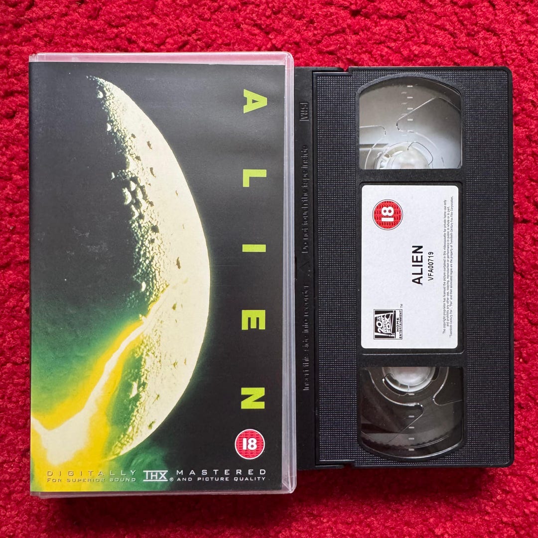 Alien VHS Video (1979) 1090cs / Horror Video Tape / Horror Video ...