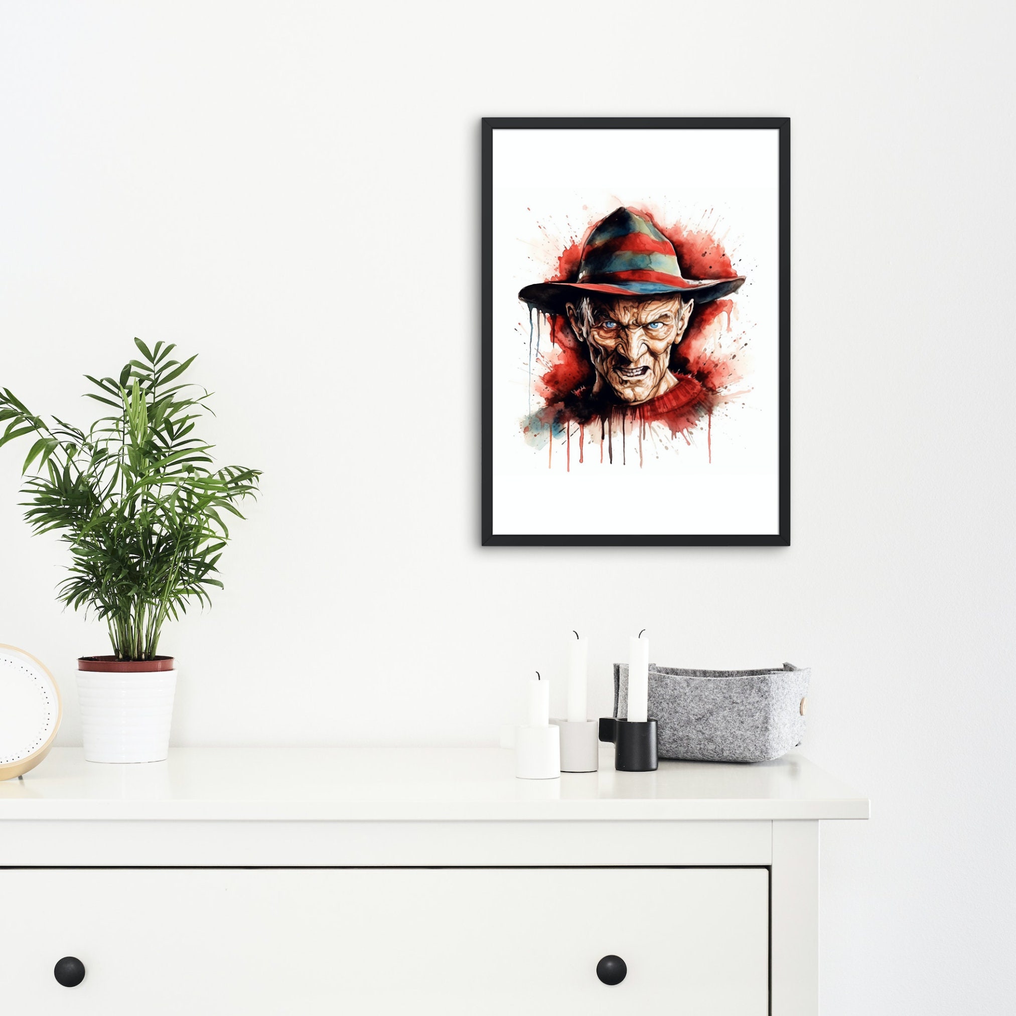 Horror Icons Water Colour / Freddy Krueger / Michael Myers / Chucky ...