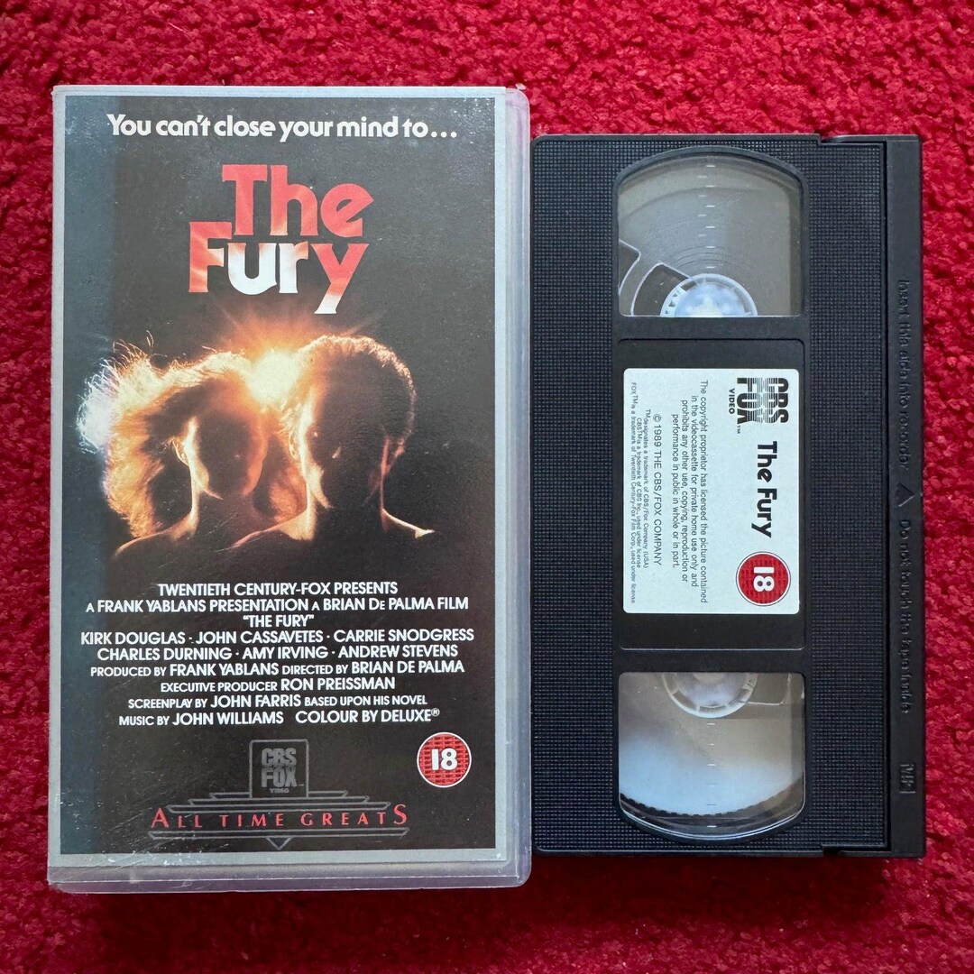 The Fury VHS Video 1978 1097 / Horror VHS Video Tape / Horror Video ...