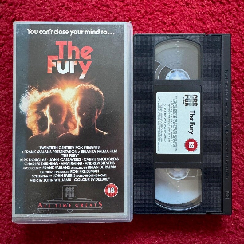 The Fury VHS Video 1978 1097 / Horror VHS Video Tape / Horror Video ...