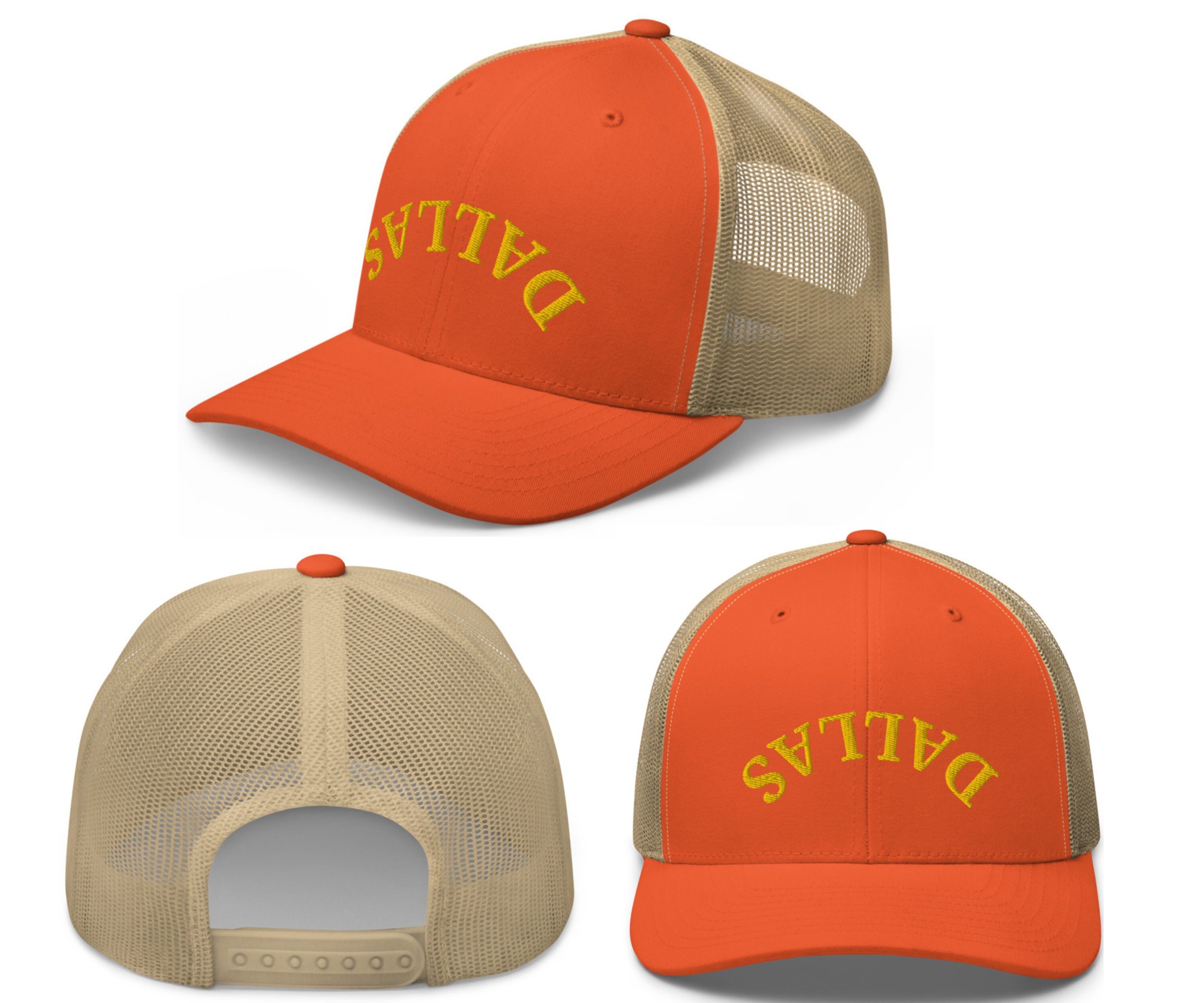 Upside Down Dallas Trucker Cap Dallas Hat Trucker Hat - Etsy