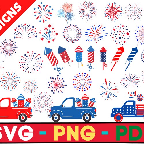 Fireworks SVG 4th of July Svg Independence Day Svg - Etsy